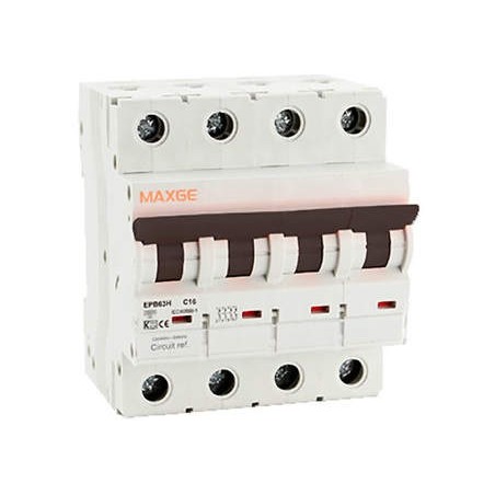 Interruptor magnetotermico alpha+ industrial. 4p 20a curva c. 6ka